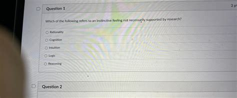 Solved Question 1Which Of The Following Refers To An Chegg