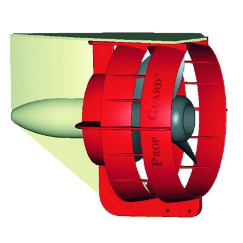 Protection hélice ROUGE distance axe d hélice et plaque de cavitation mm