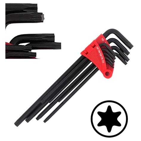 Kit Jogo Chave L Torx Longa T A T Pe As Guia Suporte Profissional Em Promo O Na