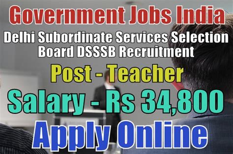 Dsssb Recruitment 2018 For 4366 Primary Teachers Apply Now Government