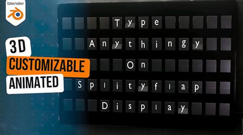 3d Model Type Anything On Animated Split Flap Display Vr Ar Low