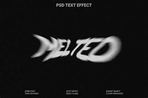 premium psd noise blurry font style