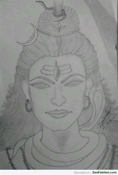Pencil Sketch Of Lord Shiva Desi Painters
