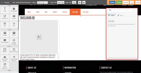Panduan Cara Membuat Website Dengan Dicloud Website Builder Tutorial