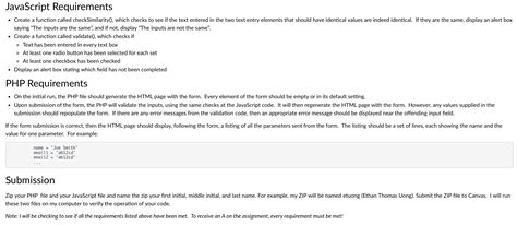 Solved In This Assignment You Will Create A PHP File That Chegg