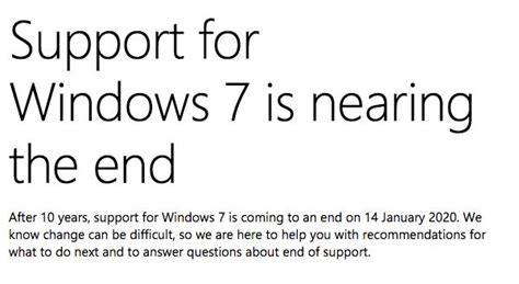 End Of Support Notifications For Windows Users