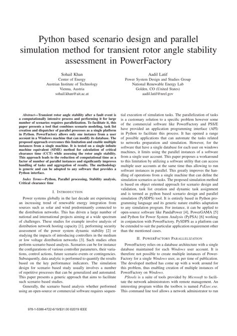 Pdf Python Based Scenario Design And Parallel Simulation Method For