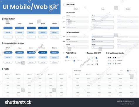 Ui Graph Charts Kit Elements Mobile Stock Vector Royalty Free