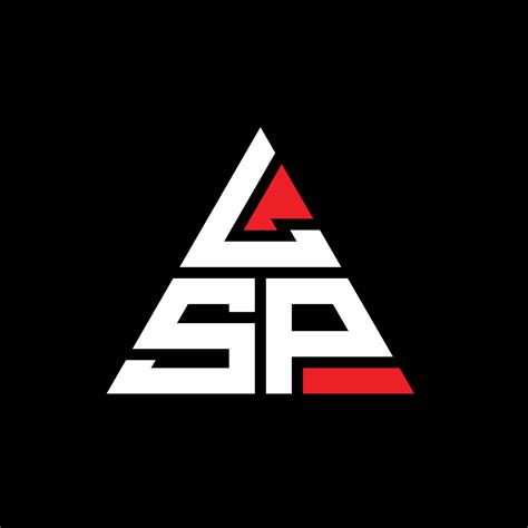 Lsp Triangle Letter Logo Design With Triangle Shape Lsp Triangle Logo