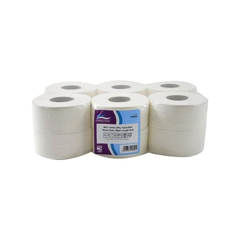 Toilet Tissue Pristine Mini Jumbo 2ply 76mm Core X 200mtr Case Of 12