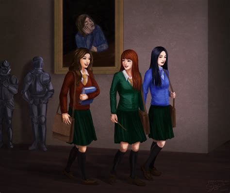 Hermione Ginny And Cho Strolling By Jtine On Deviantart