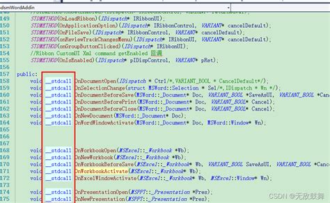 C 操作word实现applicationevents回调响应出现异常错误 0x80020010 无效的被呼叫方 解决方案c