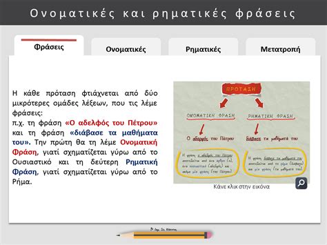 Ονοματικές και ρηματικές φράσεις ΨΗΦΙΑΚΗ ΤΑΞΗ