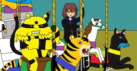 メリーゴーラウンド メリーゴーラウンド 「てぶケロ達、シンジと遊園地に行く」より サトピカアイランドのイラスト Pixiv