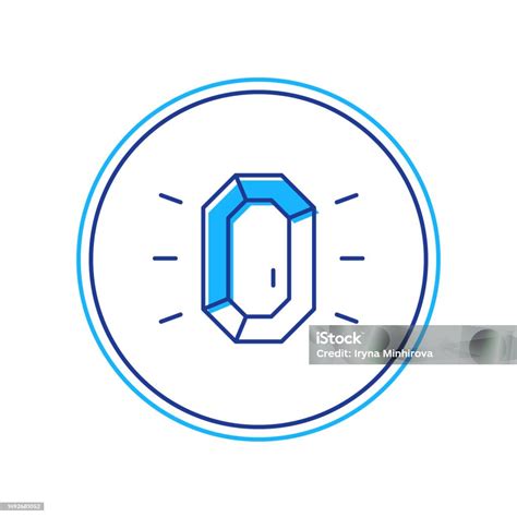 흰색 배경에 격리 된 윤곽 선자 다이아몬드 아이콘 보석 기호 보석 돌 벡터 0명에 대한 스톡 벡터 아트 및 기타 이미지 0명 가득 찬 결정체 Istock