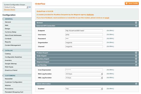 magento configuration orderflow magento integration guide
