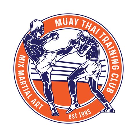 Muay Thai Boxing Martial Art Vector Illustration Perfect For T Shirt