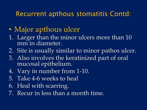 Ppt Ulcers Of The Oral Cavity Powerpoint Presentation Free Download Id 2034889