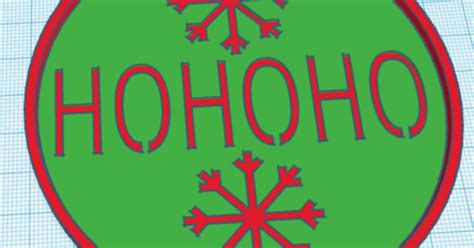 Hohoho Christmas Coaster By Travis Imel Download Free Stl Model