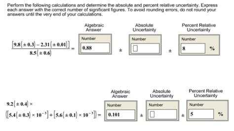 Perform The Following Calculations And Determine The Absolute And