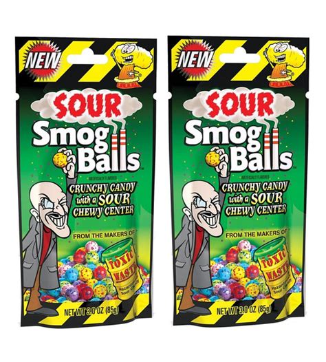 Кислые конфеты Toxic Waste Smog Bolls 85 гр х 2 шт - купить с доставкой ...