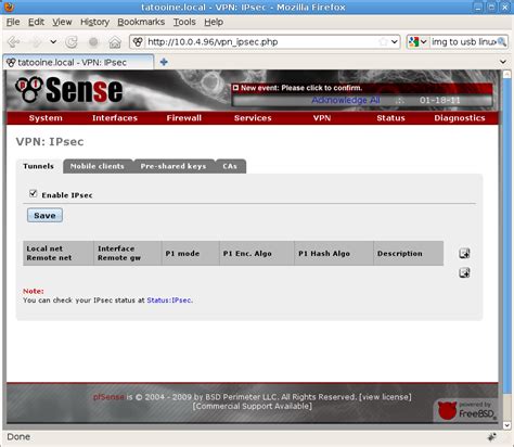 VPN O Rama IPCop To PFSense With IPSec Linux