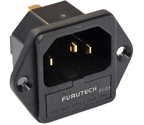Furutech Fi 03g High Performance Iec Inlet With 5x20mm Fuse Holder