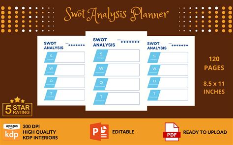 Swot Analysis Planner Kdp Interior Graphic By Yasman Designs