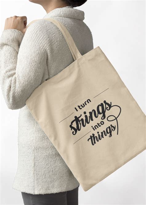 I Turn Strings Into Things Tote Never Not Knitting