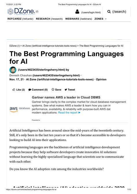 ppt the best programming languages for ai dzone ai powerpoint