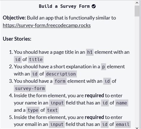 Build A Survey Form Freecodecamp ~ Padepokan Sufi