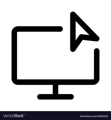 Monitor Input Controls The On Screen Cursor Vector Image