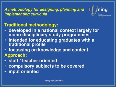 General Presentation The Tuning Methodology Tuning Project Ppt Download