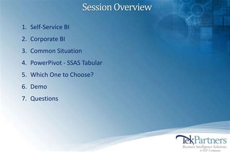 Balanced BI Approach Power Pivot SSAS Tabular PPT