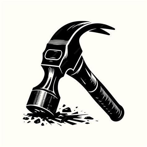 Claw Hammer Silhouette Vector Illustration Design Premium Ai
