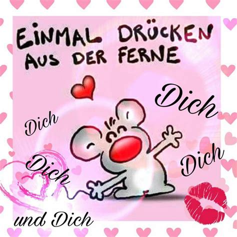 Ich drücke aus der Ferne mit 1dicken Kuss zurück Fühle dich umarmt