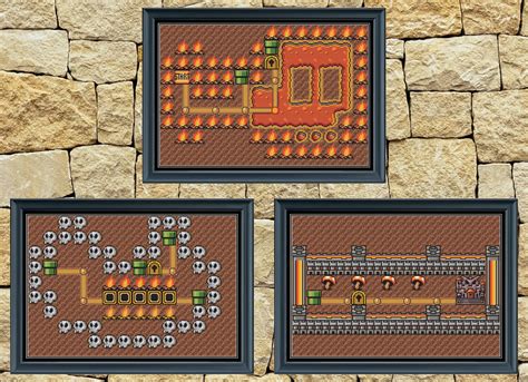 Super Mario Bros 3 All Maps Cross Stitch Pattern Collection Etsy