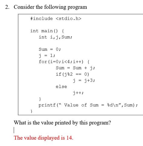 Solved Consider The Following Program Include Int Chegg