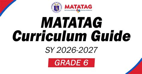 GRADE 6 MATATAG Curriculum Guides (SY 2026-2027) All Subjects - DepEd Click