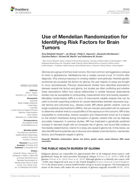 Pdf Use Of Mendelian Randomization For Identifying Risk Factors For