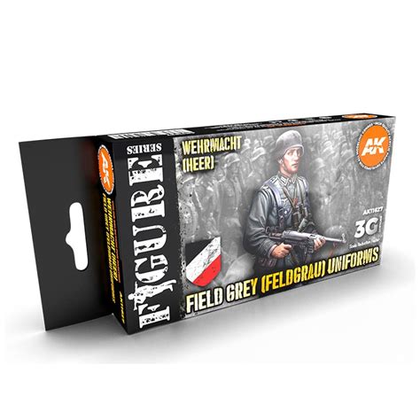 Ak Acrylics 3gen Figure Set Ak11627 German Field Grey Uniforms 3g