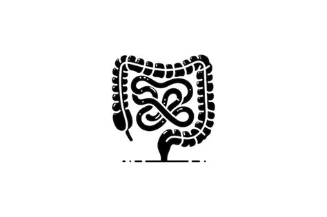 Intestine Body Organ Icon Vector Symbol Illustration Premium Ai
