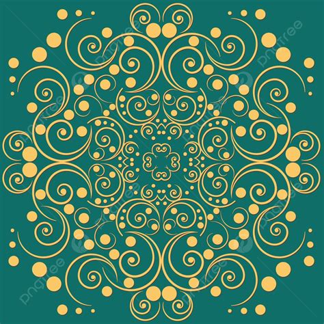 Vector Illustration Seamless Pattern Shape Circle Symmetric Vector