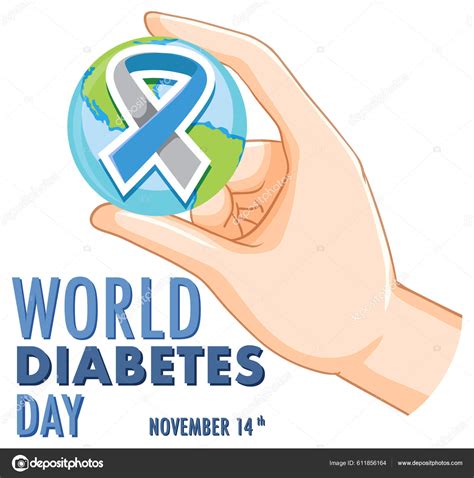 World Diabetes Day Logo Design Illustration Stock Vector By