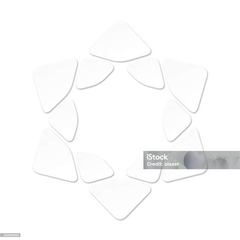 Growing Four Sided Shapes With Rounded Corners Around Copy Space Stock