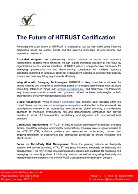 Ppt The Future Of Hitrust Certification Powerpoint Presentation Free