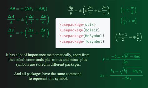 How To Denote Plus Minus Symbol In LaTeX Minus Plus Plus Minus