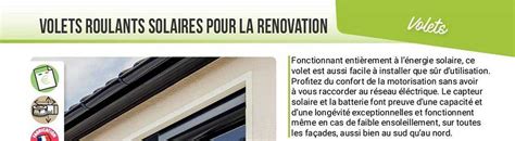Promo Volets Roulants Solaires Pour La Rénovation chez Doras