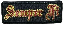 Amazon Semper Fi US Marine Corp Applique Patch Black Yellow Red Badge Iron On Sew