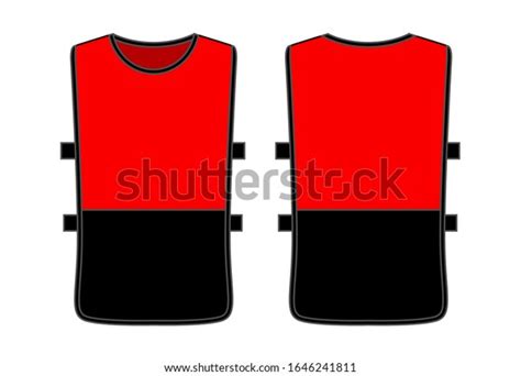 Redblack Soccer Football Training Vest Design Stock Vector Royalty